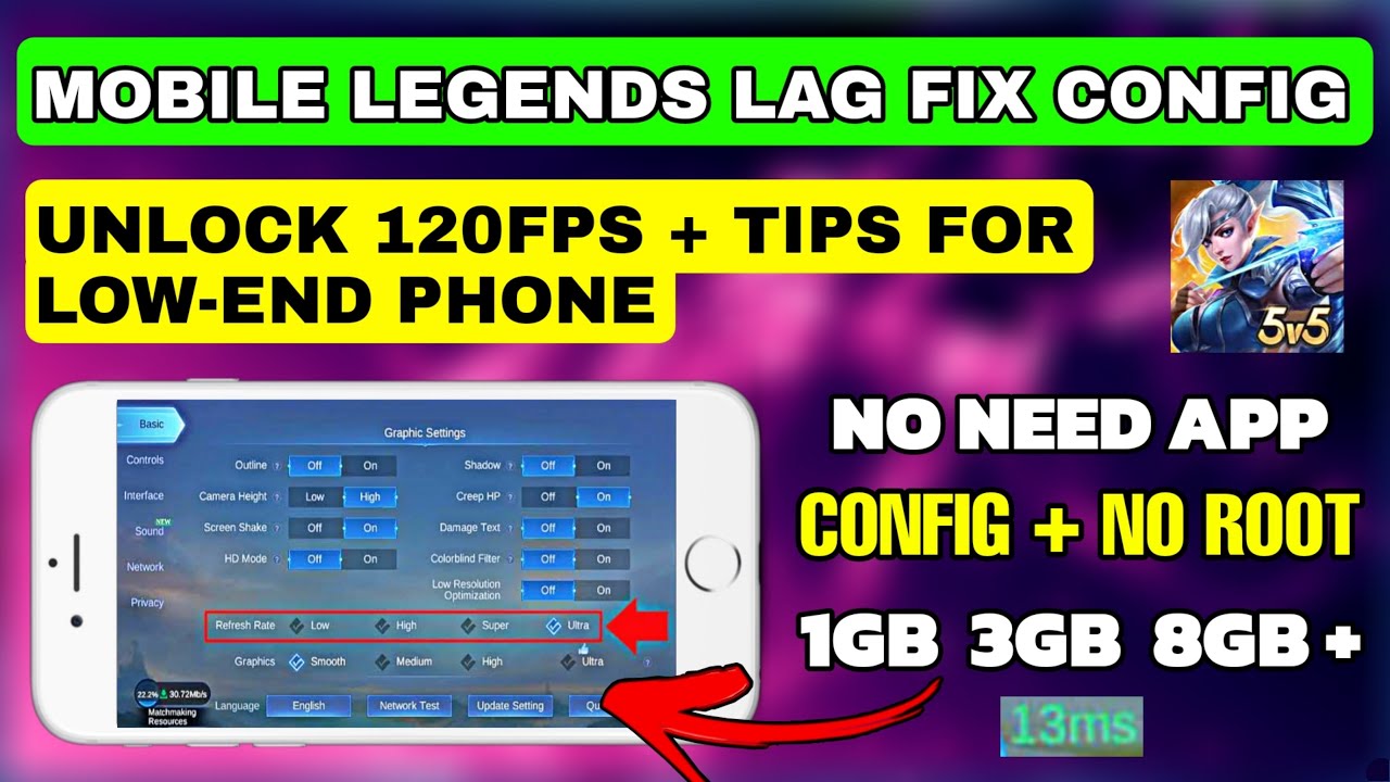 Best Way To Reduce Lag Mlbb | Config Ml 120fps | Lag Free Mlbb | Config ...