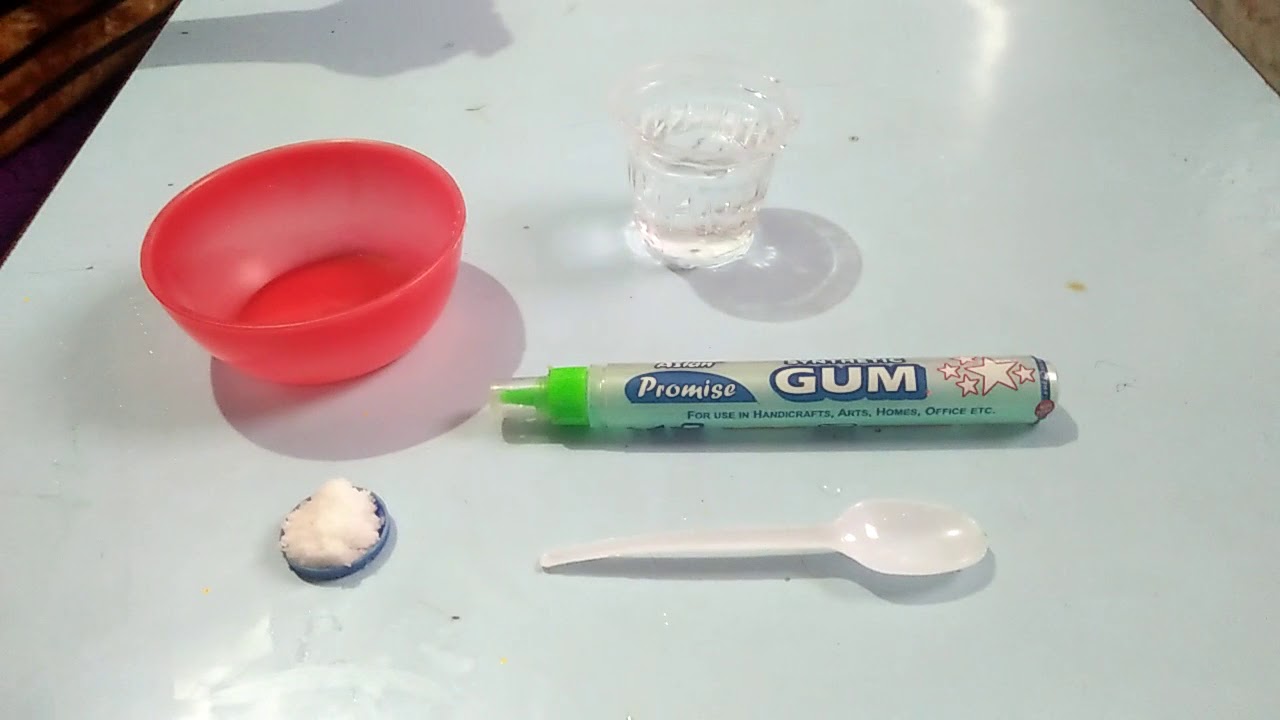 How to make slime with gum and Salt - YouTube