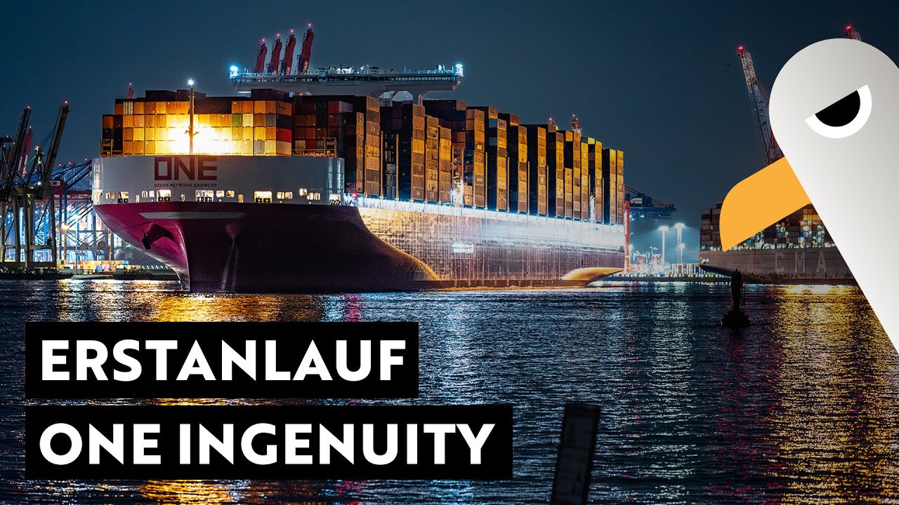 Erstanlauf 🩷🚢 ONE INGENUITY zum Containerterminal Burchardkai ⚓️ 400 m ...
