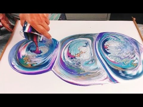 Triple Straight Pour with AMAZING results ~ 50x60cm box canvas ...