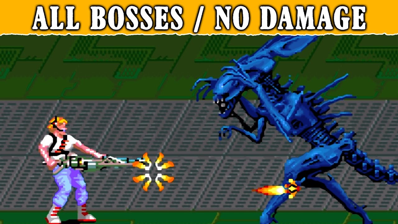 Aliens (Arcade) - All Bosses [Very Hard/No Damage] All Boss Fights ...