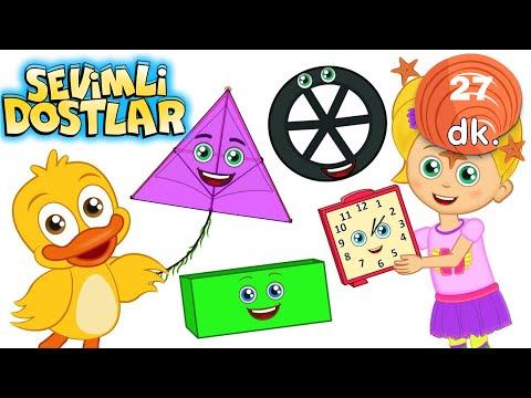 🔺🟢 🟧 Şekiller | Sevimli Dostlar Bebek ve Çocuk Şarkıları | Adisebaba TV | Nursery Rhymes