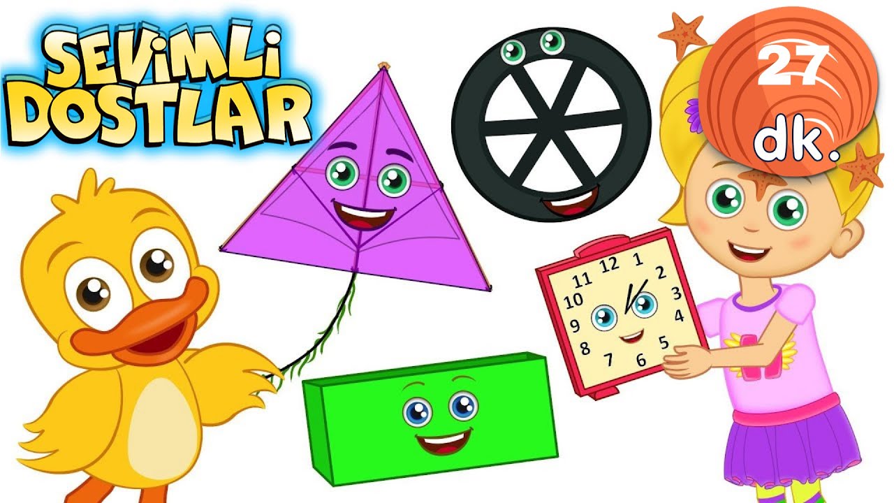 🔺🟢 🟧 Şekiller | Sevimli Dostlar Bebek ve Çocuk Şarkıları | Adisebaba TV ...