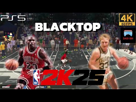 NBA 2K25 Michael Jordan vs Larry Bird 1on1 BLACKTOP / 4K60 PS5 SLIM ...