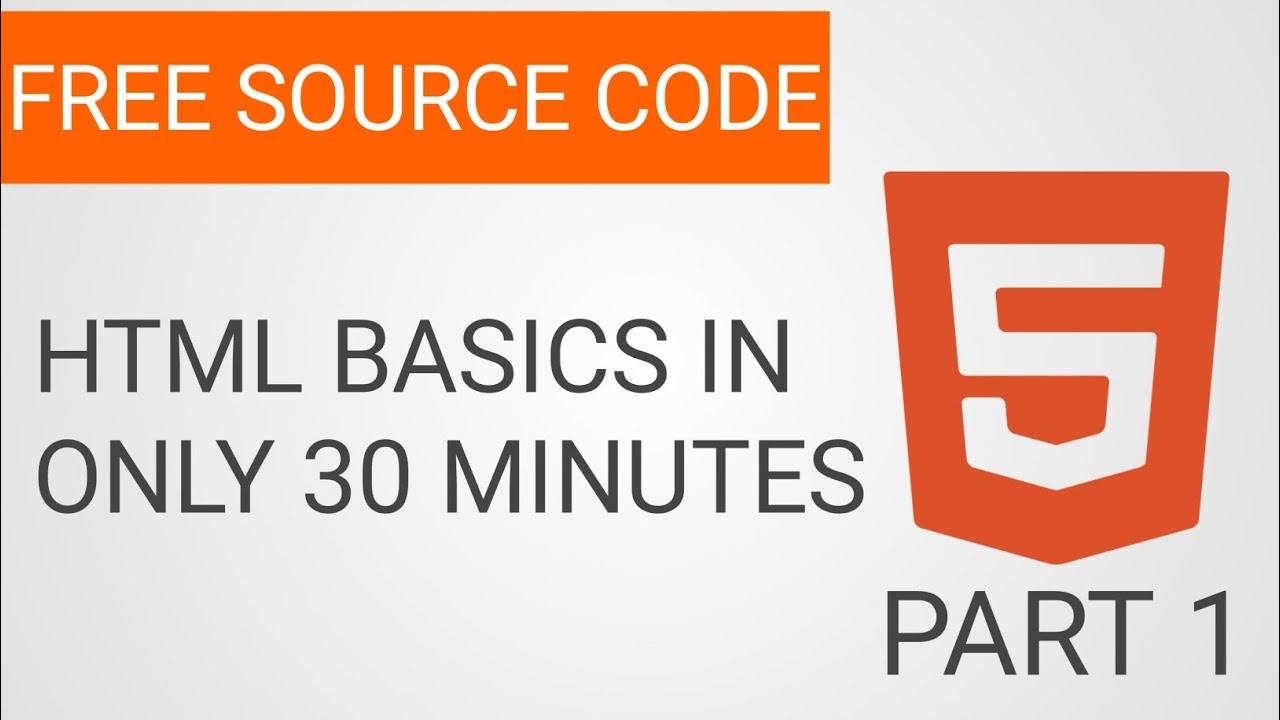 Learn Html5 Basics In 30 Minutes Html Course Blind Code Latest 0227
