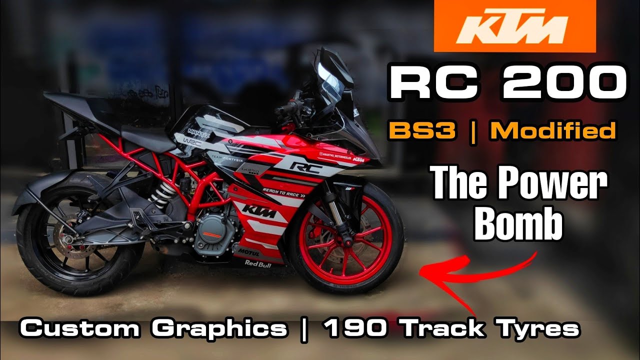 KTM RC 200 | BS3 Modified | Custom Graphics | Track Tyres - YouTube