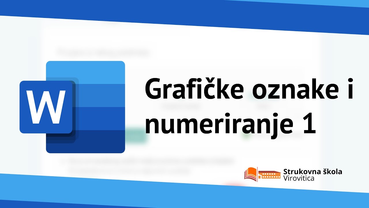 Grafičke oznake i numeriranje 1 - YouTube