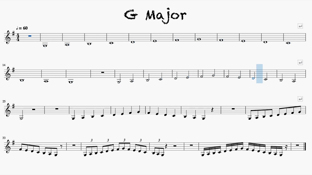G Major Scale - BACKING TRACK - Complete Scale Training - 6 rhythms ...