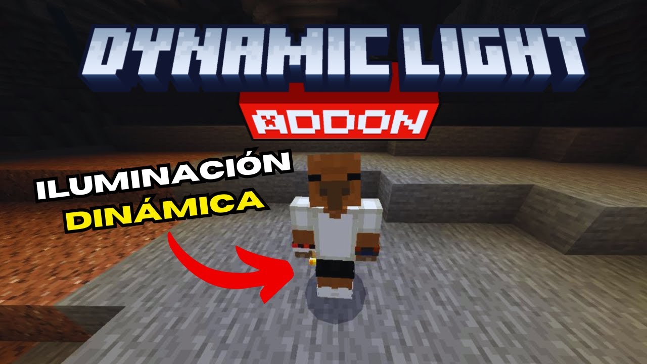 ¡ILUMINACION DINAMICA! | ADDON Dynamic Light para Minecraft Bedrock 1. ...