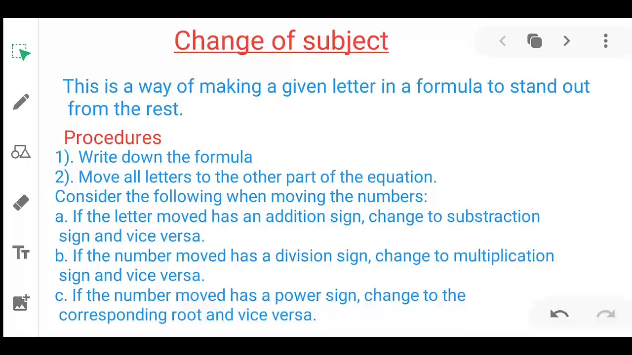 Change of subject - YouTube