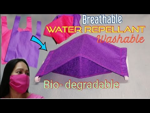 New! How to make breathable face mask | water repellant! Bio-degradable ...