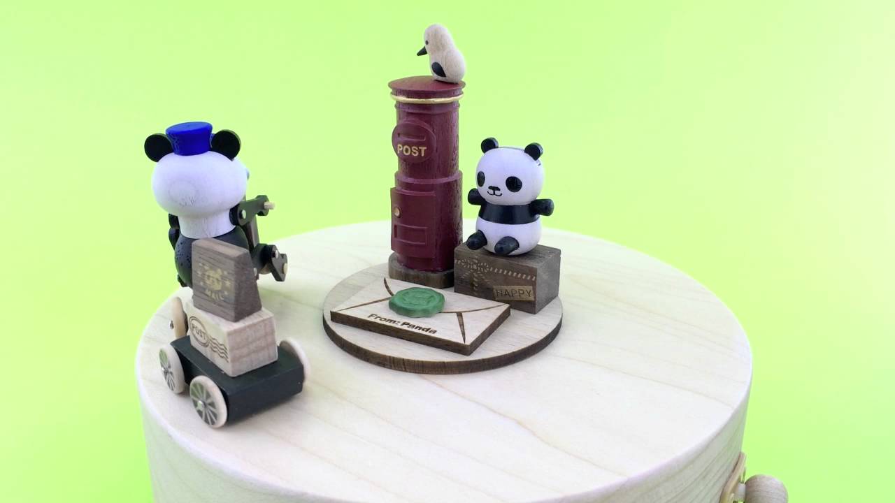 ของขวัญ กล่องดนตรี GloryChime Panda Mailman - YouTube
