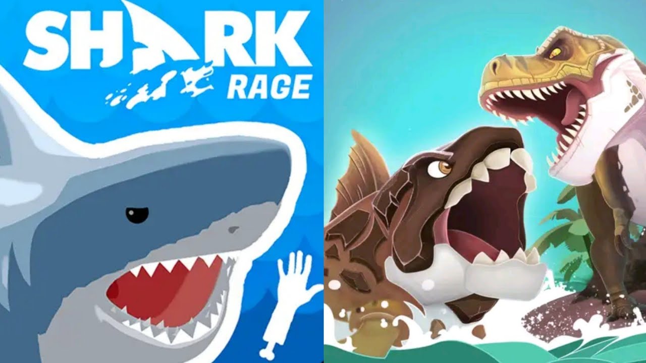 Shark Rage vs Hungry Shark Primal - All sharks and skins Unlock ...