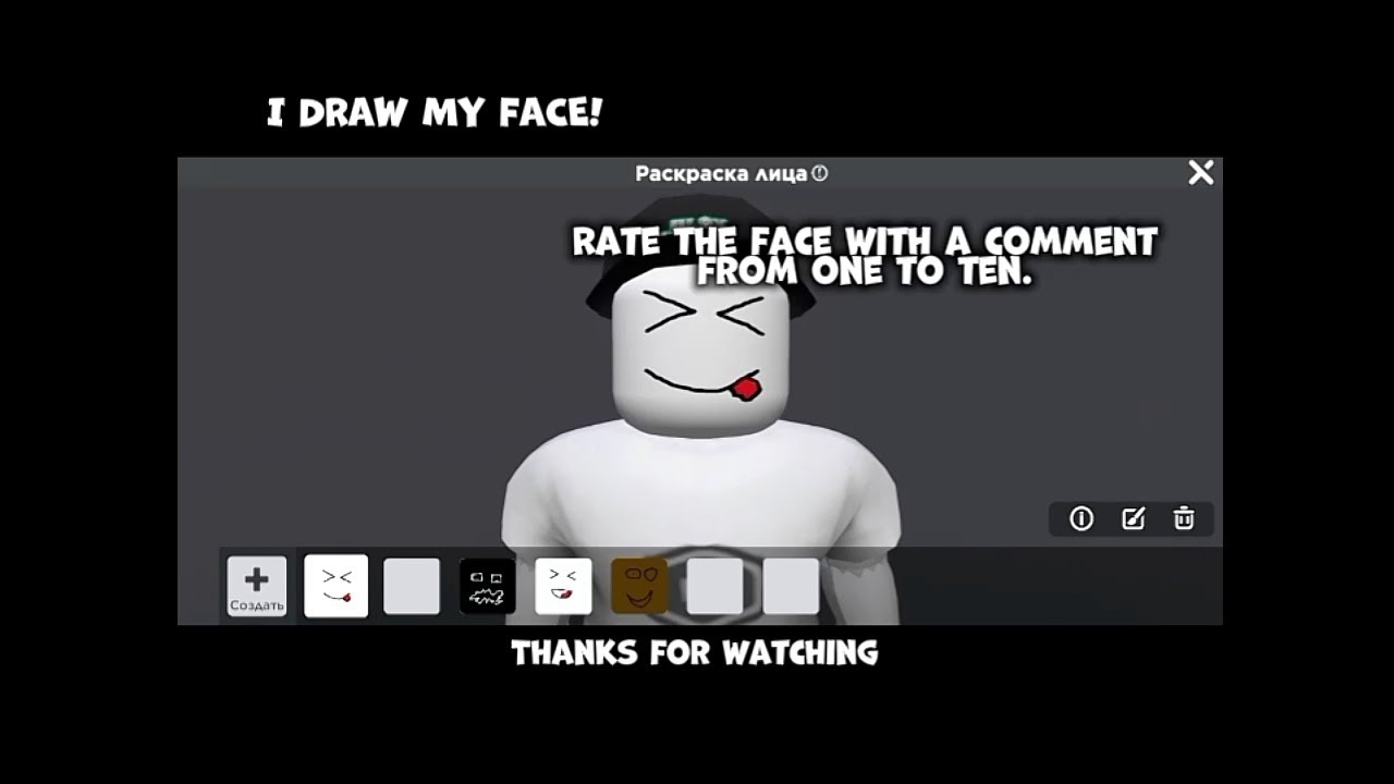 👋Hi everyone. Today we'll be drawing a blox World face. Rate the face ...