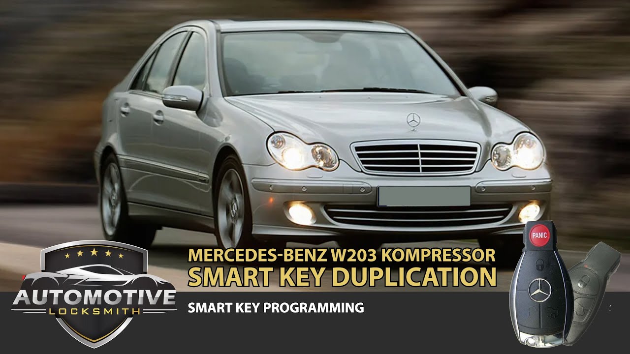 Mercedes Benz W203 Kompressor remote key 🔑 programming - YouTube