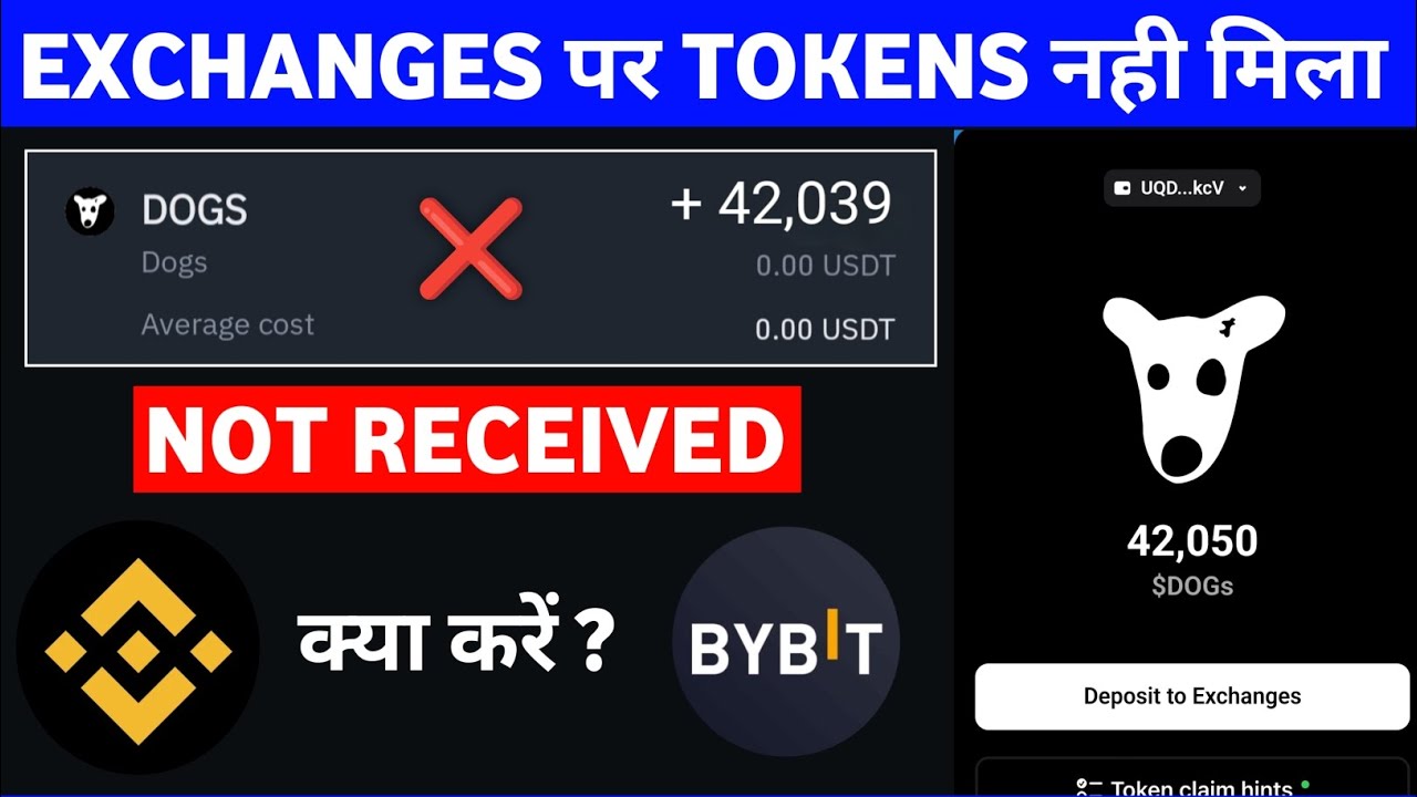 Dogs Tokens Not received on binance , Bybit | dogs airdrop deposit not ...