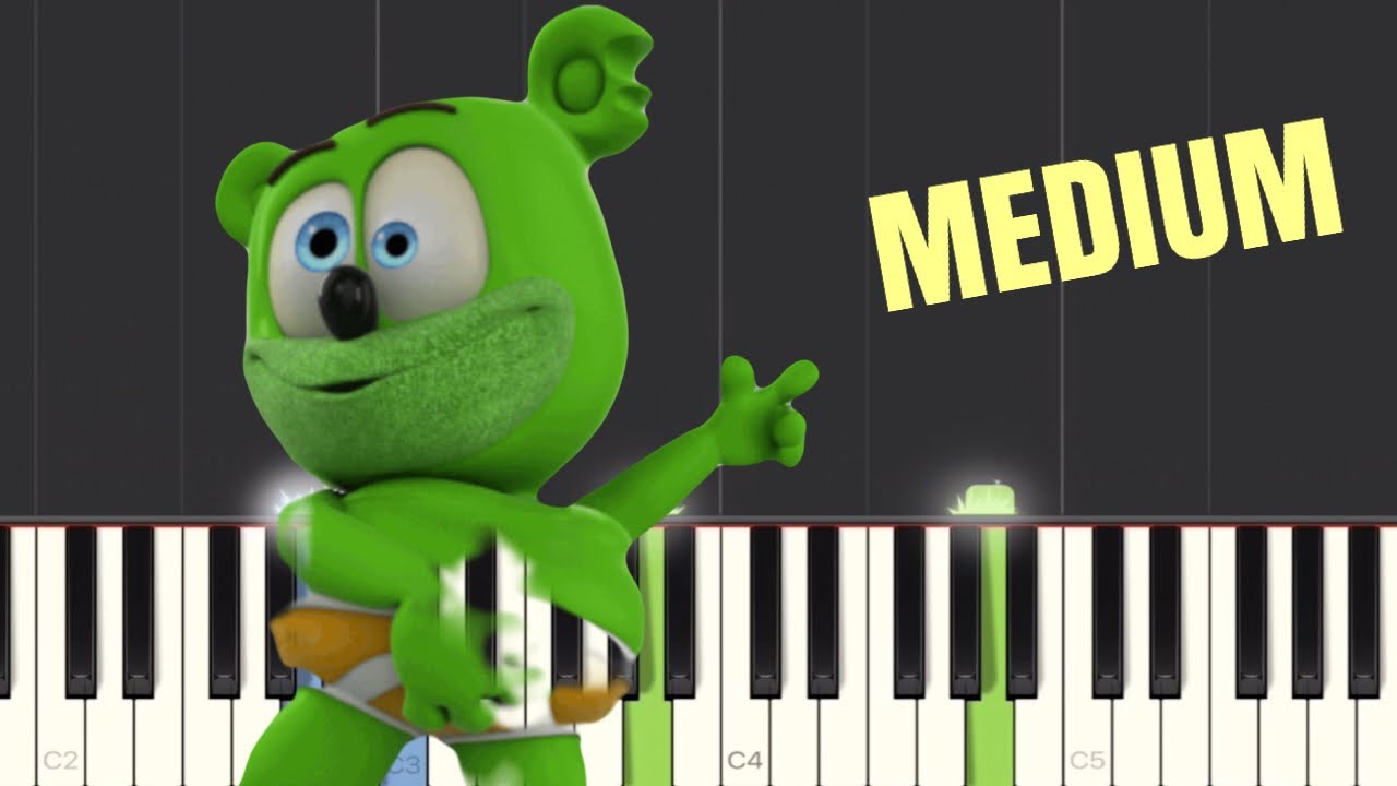 The Gummy Bear Song - Piano Tutorial | Medium - YouTube
