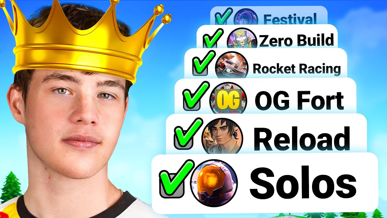 I Can’t Stop Until I Win Every Fortnite Mode in a Row - YouTube