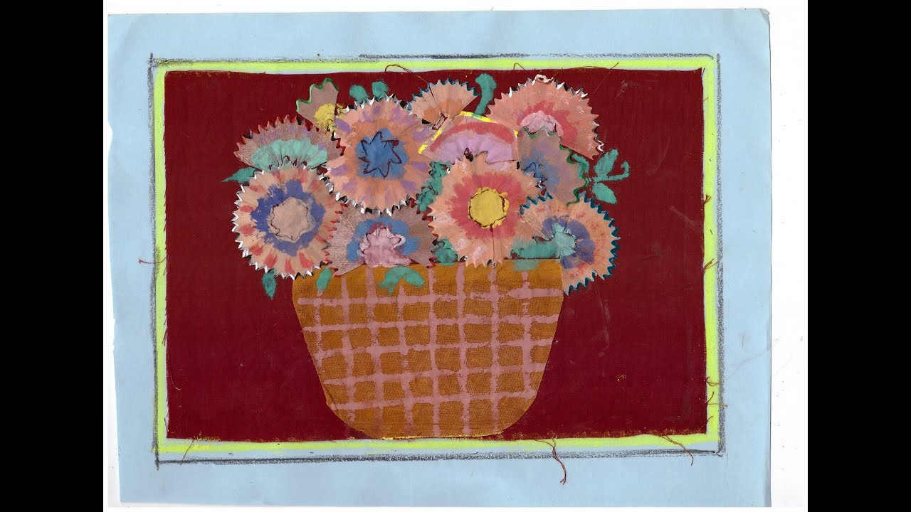 Making flower pot with pencil waste - YouTube