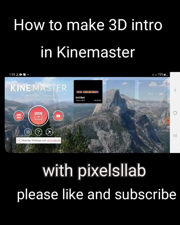 How to make channel intro in Kinemaster with pixellab #shorts - YouTube