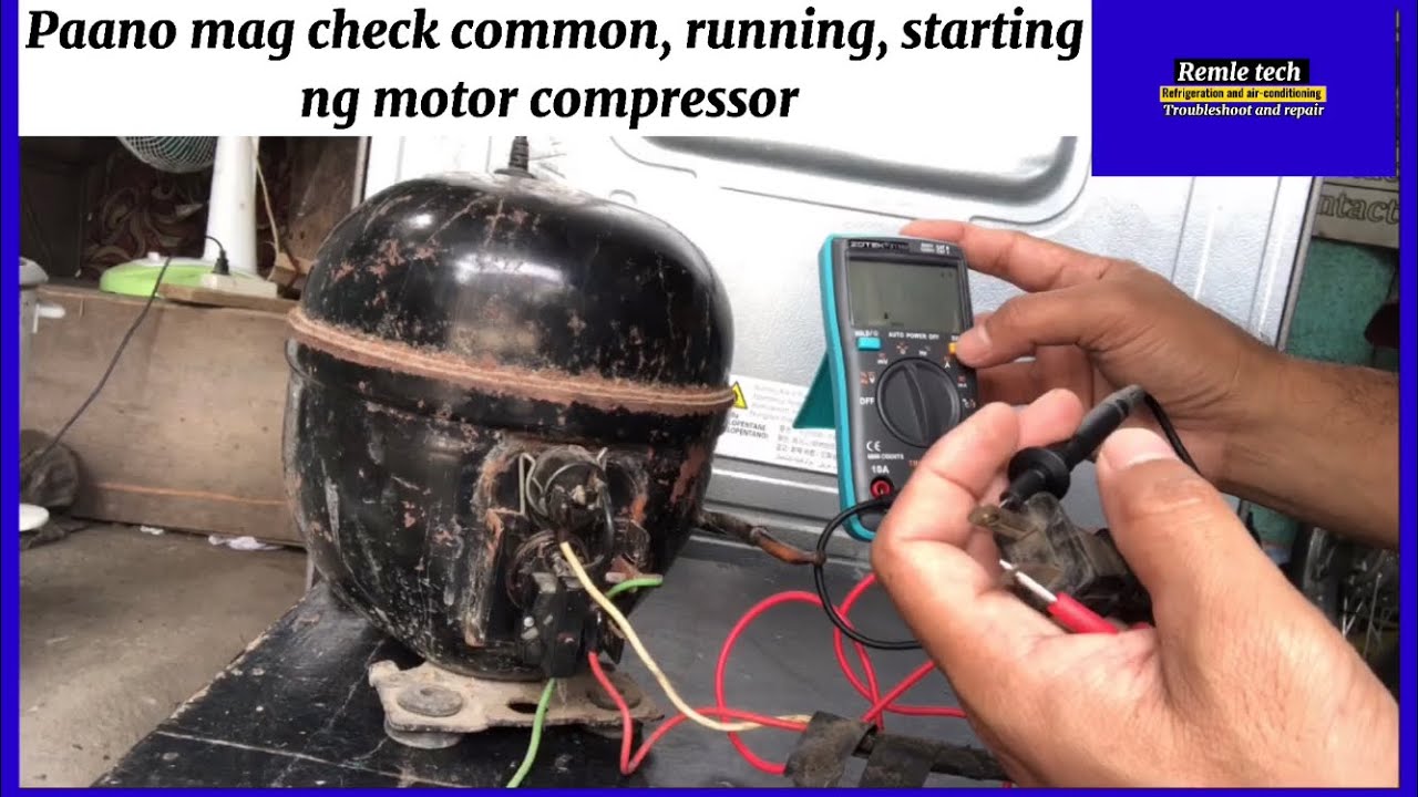 How to find common, running and starting motor compressor - YouTube