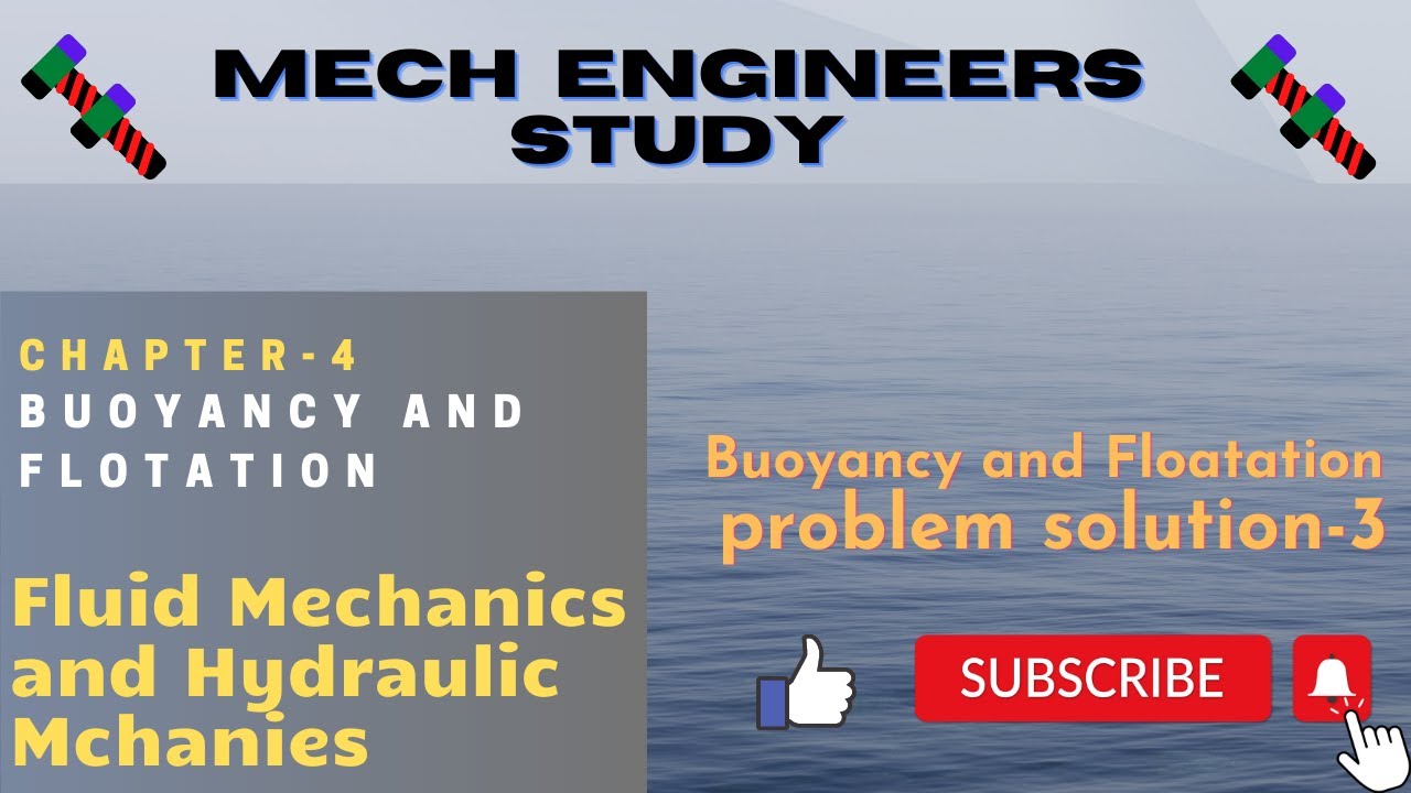 Buoyancy and flotation problem solution- 3 #mechengineersstudy - YouTube