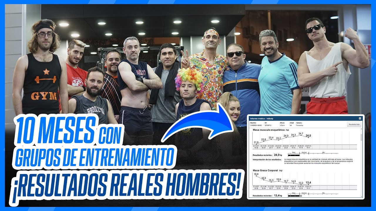 🙅‍♂️+ 2,5 Kg M.Muscular - 8,8 Kg GRASA en GRUPOS de ENTRENAMIENTO de ...