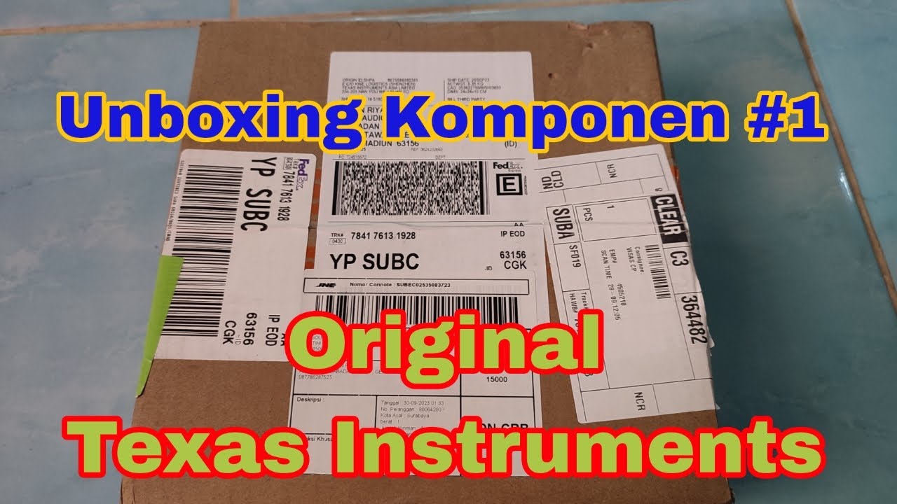 Unboxing paket komponen elektronik dari Texas Instruments. IC Buffer ...