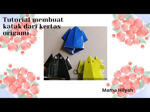 CARA MEMBUAT KODOK PALING MUDAH DARI KERTAS ORIGAMI tutorial membuat ...