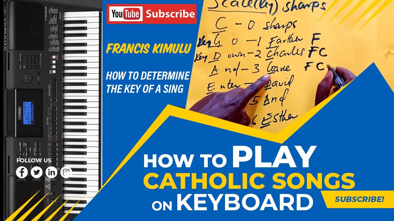 How to play Catholic songs on keyboard#key signature - YouTube