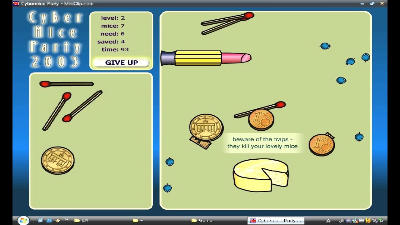 Cybermice Party (Flash game 2003) - YouTube