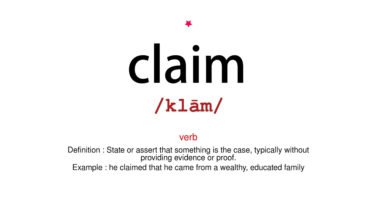 How to pronounce claim - Vocab Today - YouTube