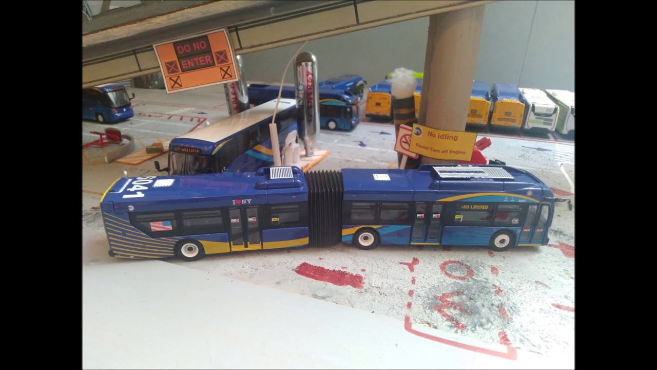 New York City Bus 1:87 bus depot diorama 2020 MTA Buses - YouTube