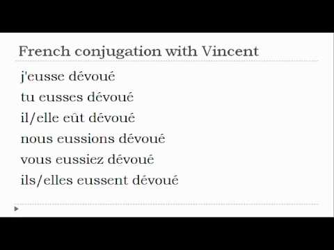 French verb conjugation = Dévouer - YouTube