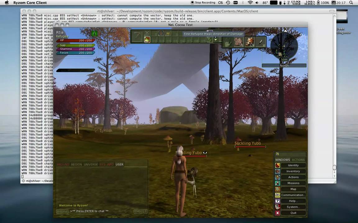 Ryzom Core On Mac OS X 10.6 64bit Cocoa - YouTube
