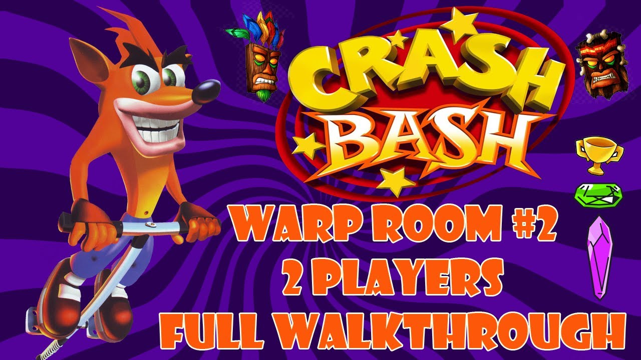 Crash Bash (PSX) - 201% Walktrough CO-OP(2P) no Commentary ALL TROPHIES, GEMs, CRYSTALS N ...