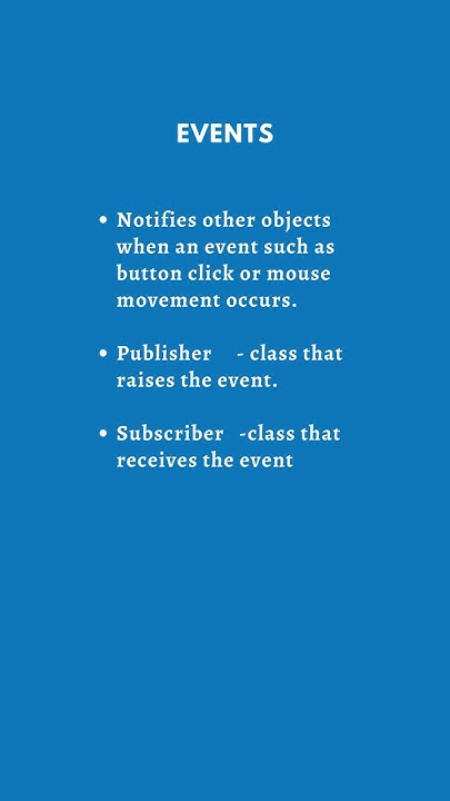 Delegates and Events in C#. #shorts - YouTube