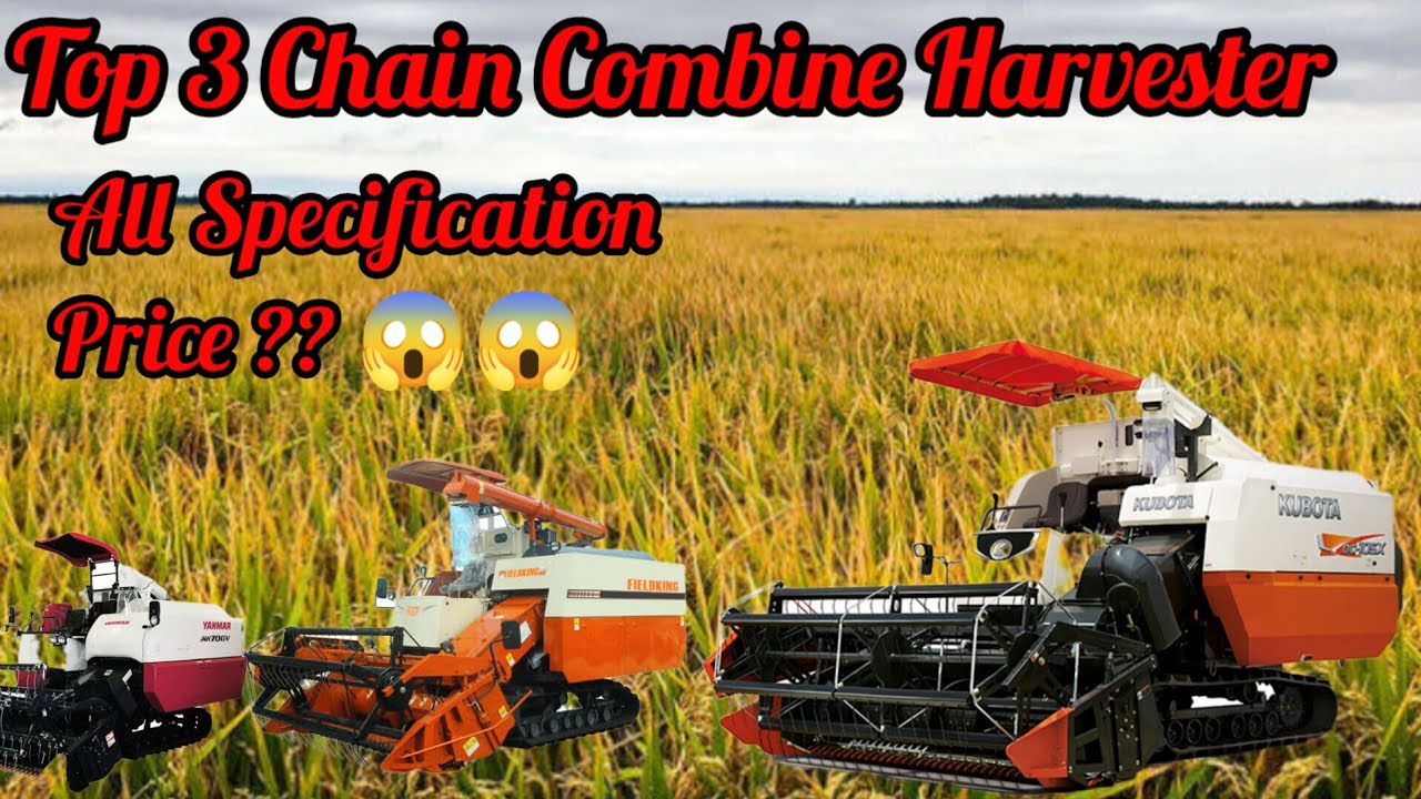 Top 3 Best Chain Powerful Combine Harvester In india || Harvester ...