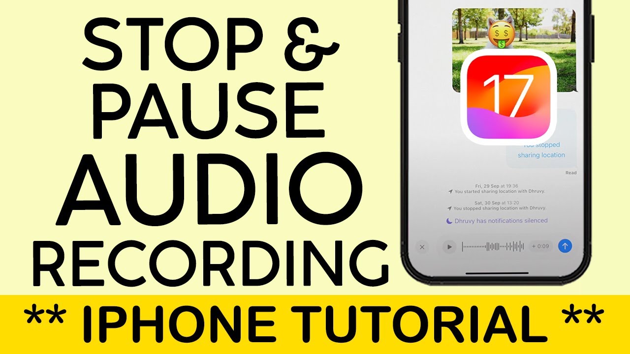 How to Pause and Continue Recording Audio Message on iPhone iOS 17 ...