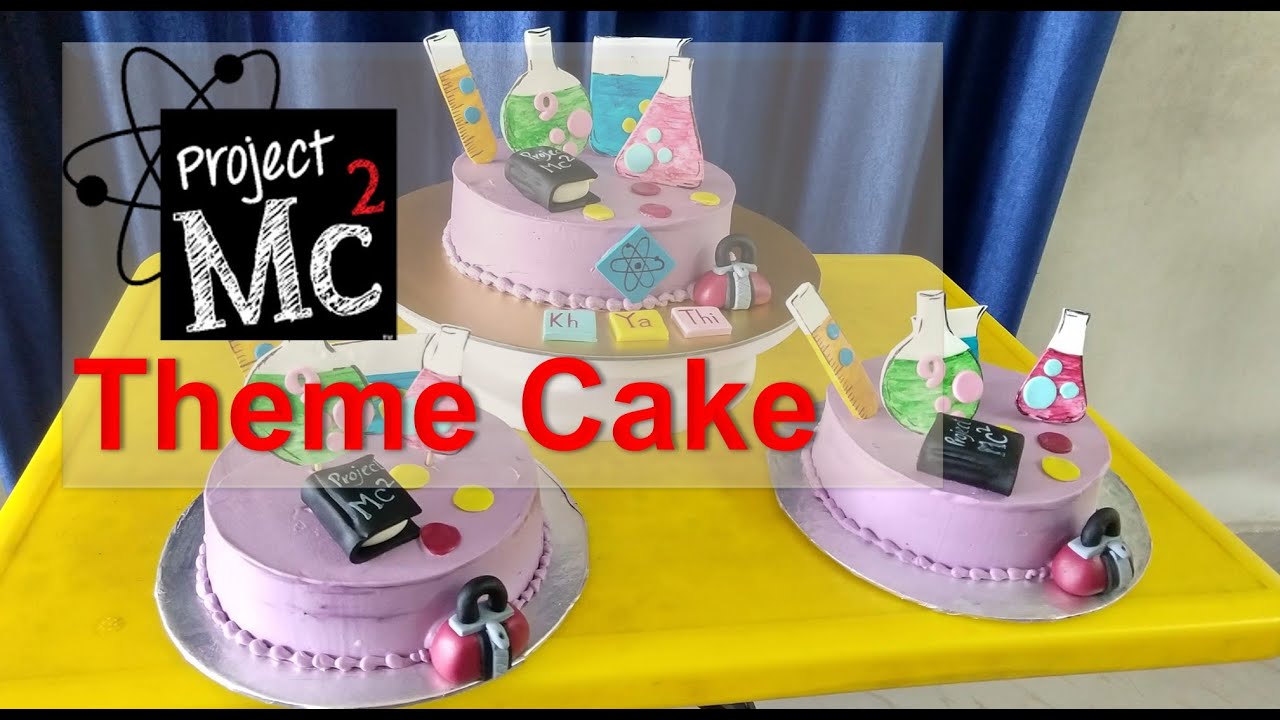 Project Mc² Theme Cake | Chocolate Flavour |fondant topper for project ...