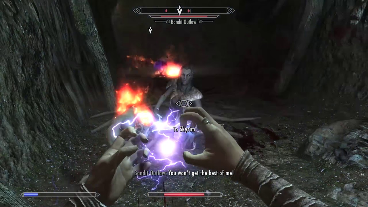 How to make Spellcaster stop blocking spells - Skyrim - YouTube
