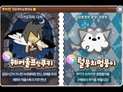 New updated Cookie Run Werewolf Cookie + Furry Puppy Pet 쿠키런 웨어울프맛 쿠키+털 ...