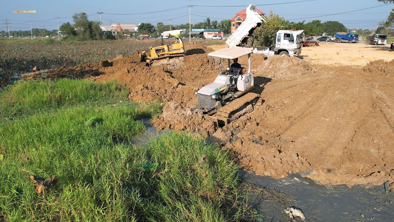 The Operator Skills Big project showing Land Filling Up By Dozer ...
