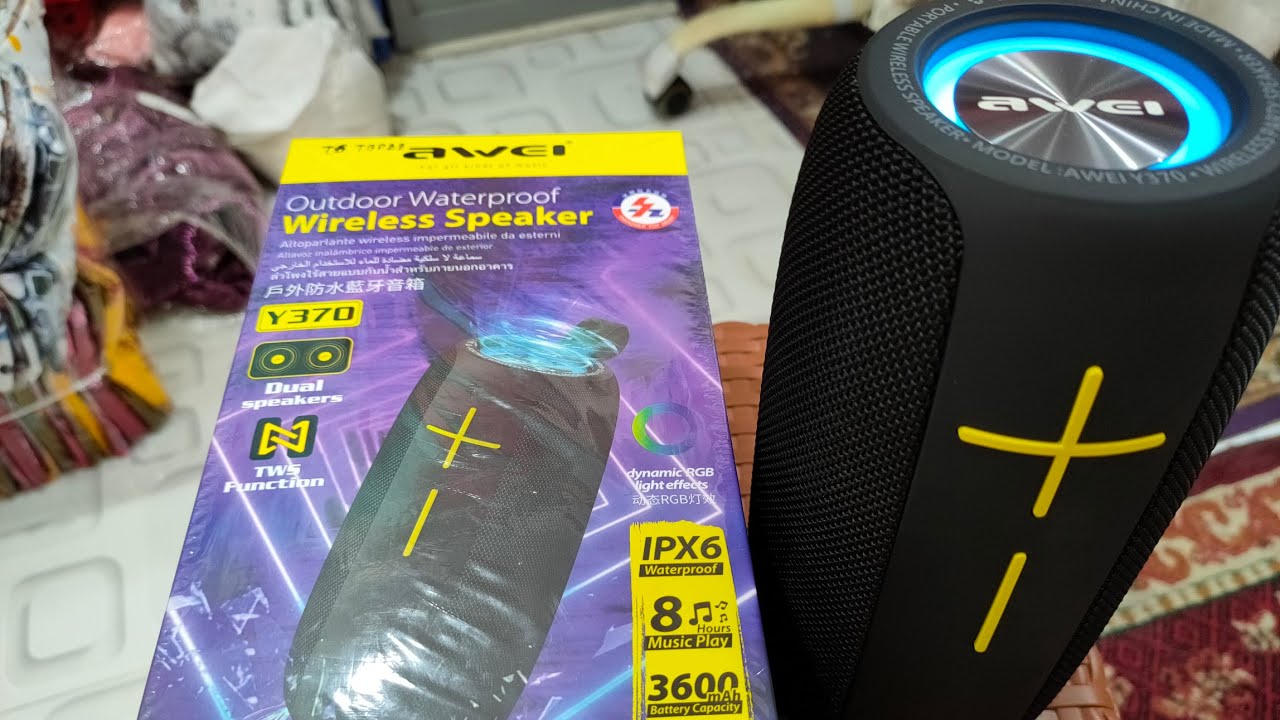 Awei Y370 Portable Bluetooth Wireless IPX6 Speaker unboxing || Abu Sufian jeetu - YouTube