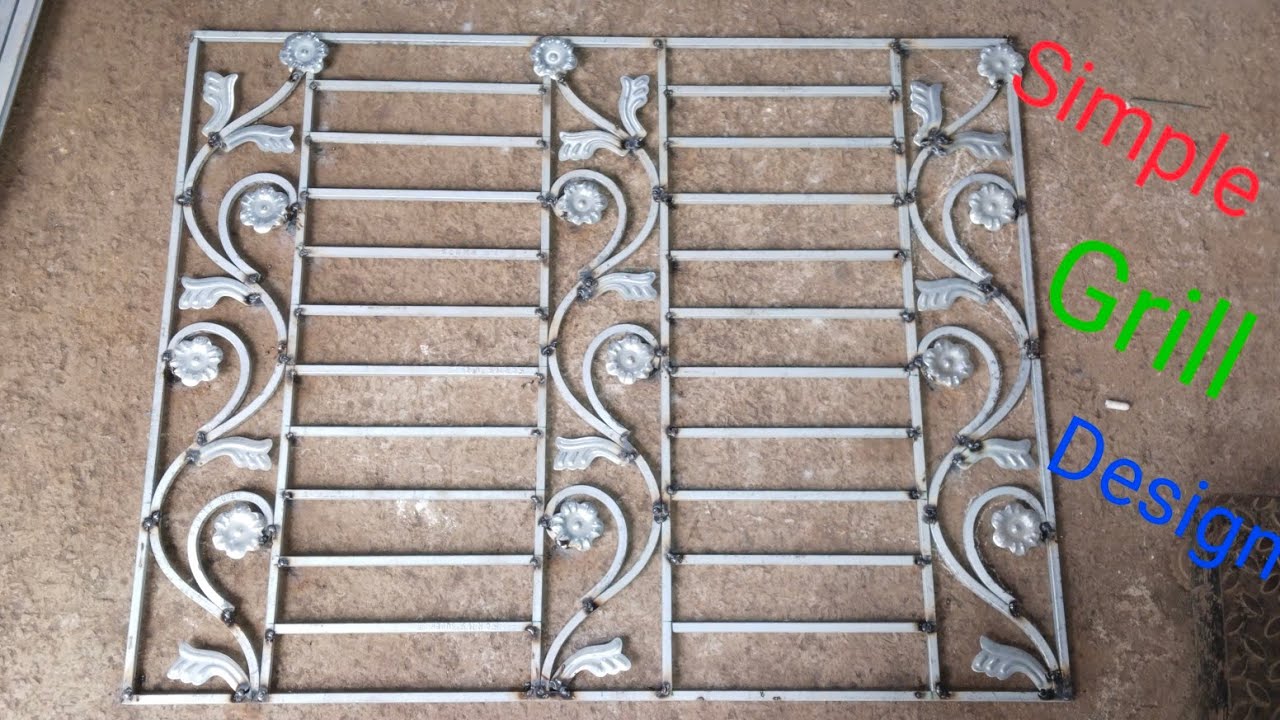 Simple grill dejain/ grill design/ফুল পাতা গ্রীল ডিজাইন / - YouTube