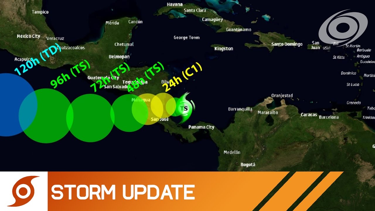 Tropical Storm Otto - Update 1 (21:00 UTC, 11/23/2016) - YouTube