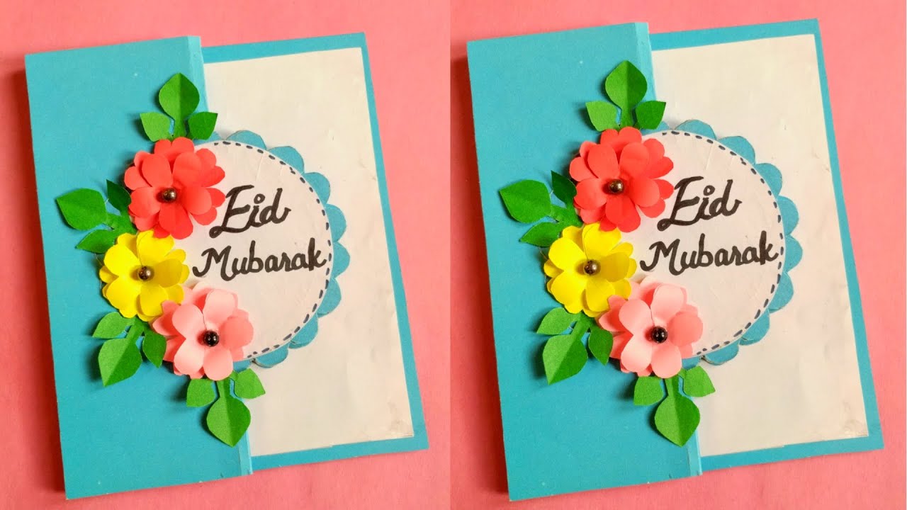 Handmade Eid Card Ideas / Card Design For Eid /Eid Card Banane Ka ...