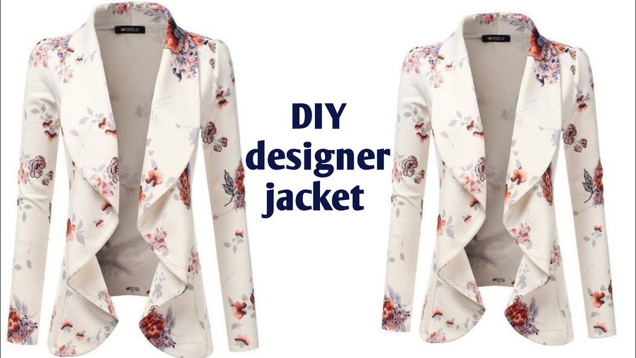 DIY jacket / top cutting and stitching | water fall jacket cutting and ...