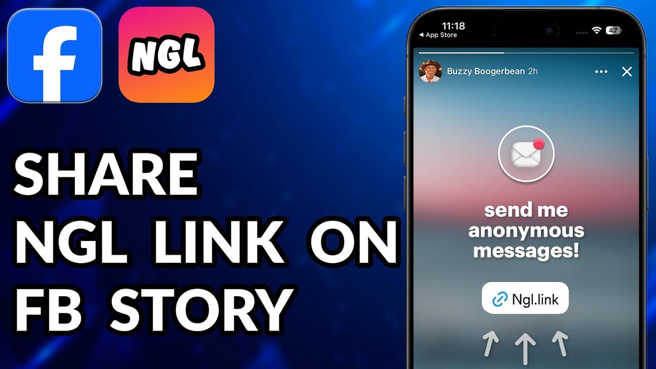 How To Share NGL Link On Facebook Story - YouTube