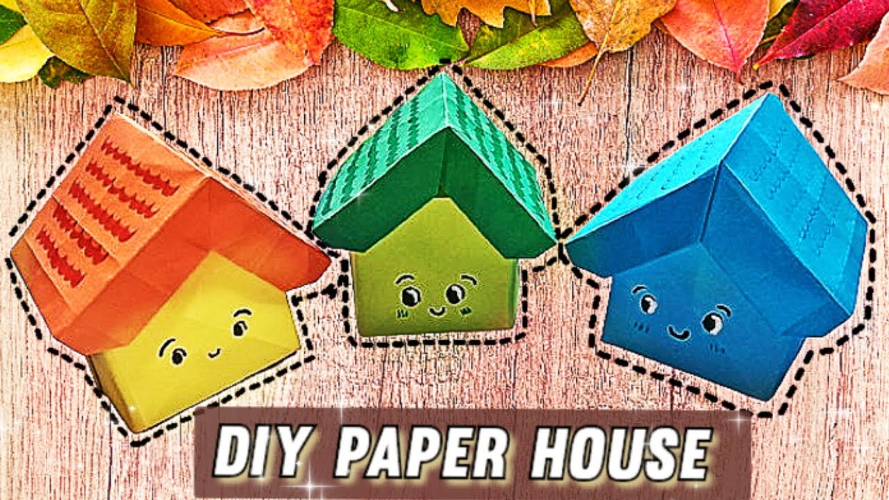 Diy -how to make paper House easily - YouTube